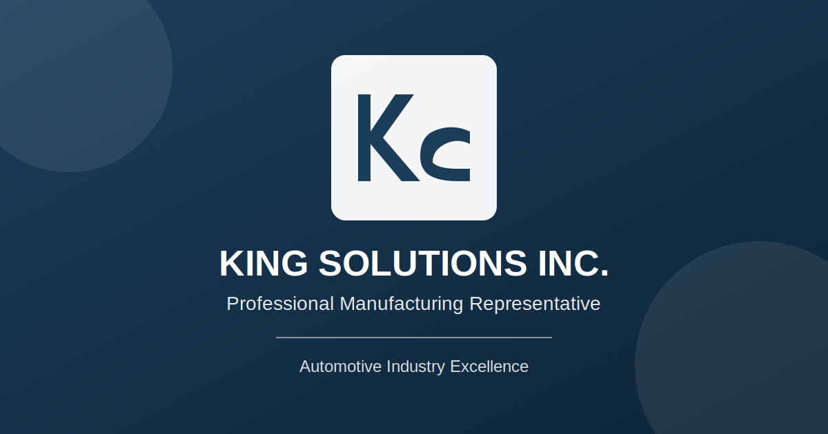 King Solutions Inc. - Manufacturing Representative Firm